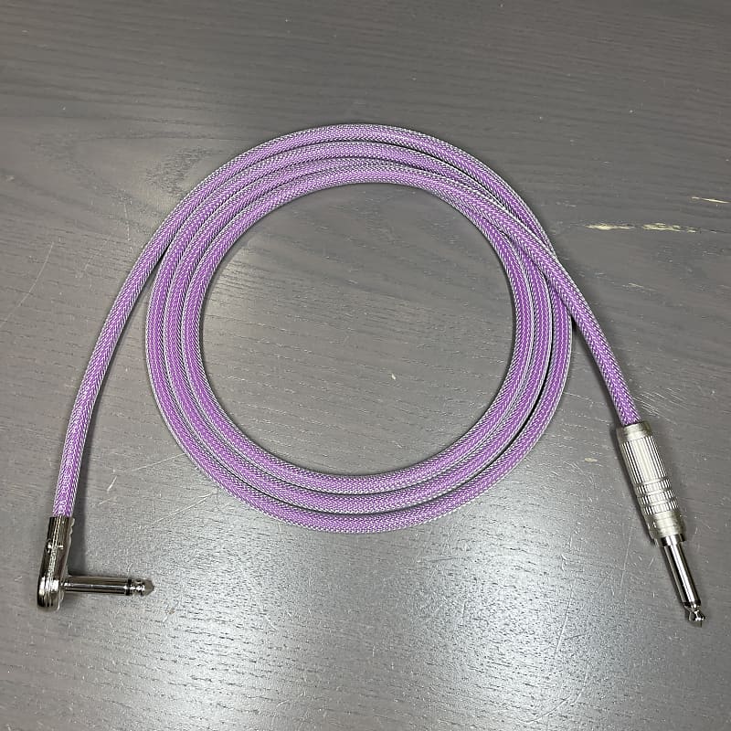 Purple Van Damme XKE Instrument Cable | Clear Techflex | | Reverb