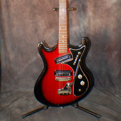 1968 Teisco Viper V-2 Redburst Bizzaro Blade Pickups Pro | Reverb