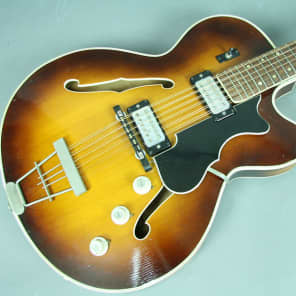 Hofner Model 457/12 Hollowbody 12 String Sunburst Electric | Reverb UK
