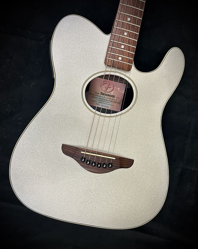 Fender Telecoustic - Silver | Reverb