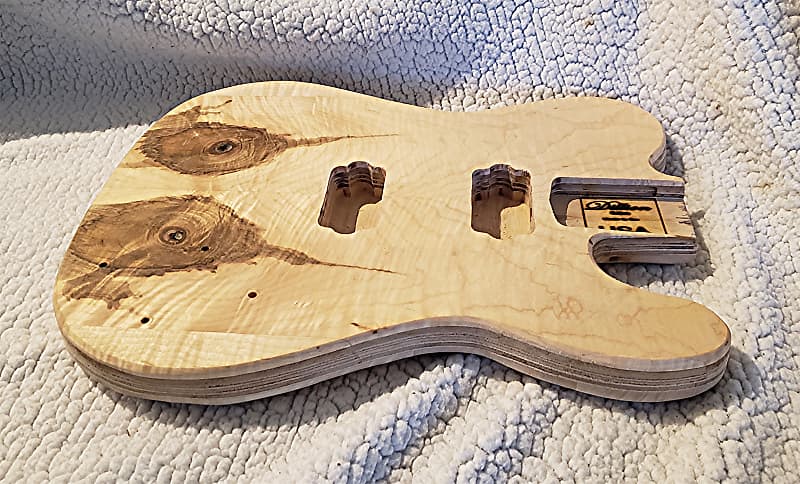 Amazing Hand made,Spalted flame maple body with thick cap, | Reverb UK