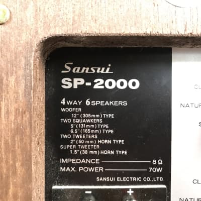 Sansui SP-2000 Vintage Stereo Speakers | Reverb