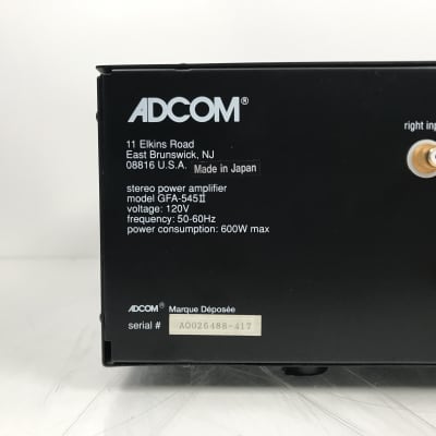 Adcom GFA 545 II High Current Power Amplifier | Reverb