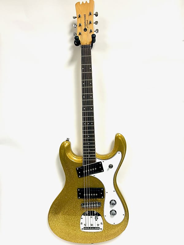 Eastwood Sidejack Pro DLX - Gold Metal Flake | Reverb