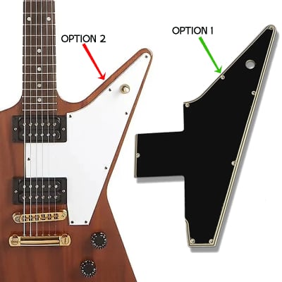 Wide Bevel 5 Ply Black/White Pickguard for Gibson Explorer | Reverb