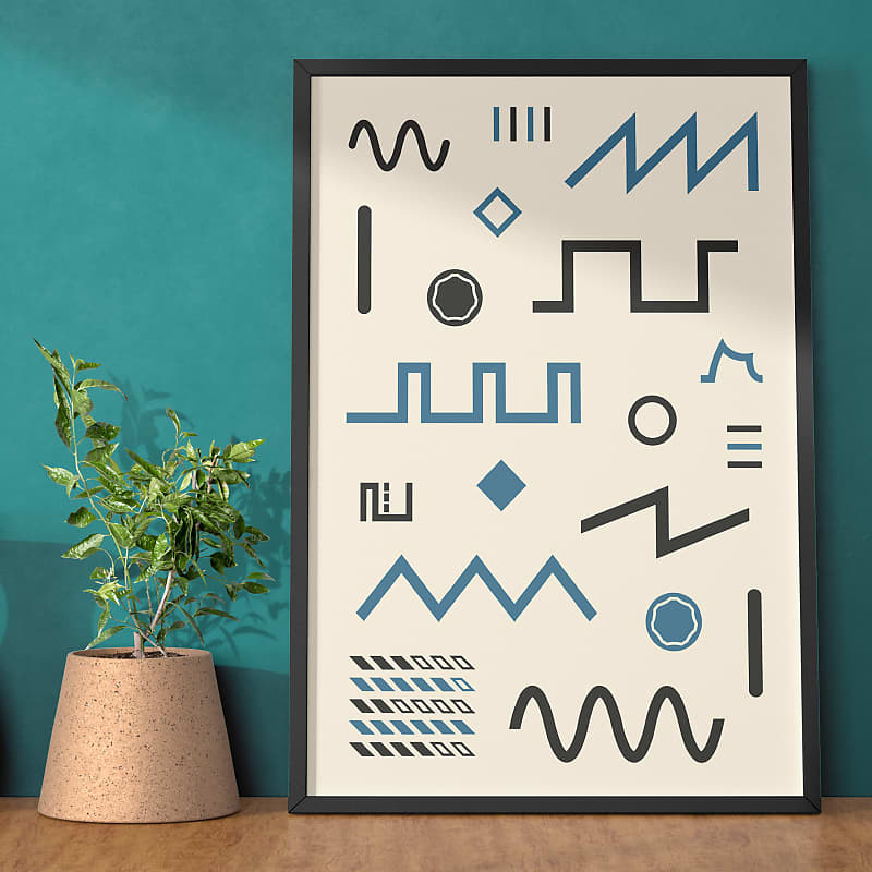 Synthesizer Waveform Print - Synth Poster, Oscillator | Reverb UK