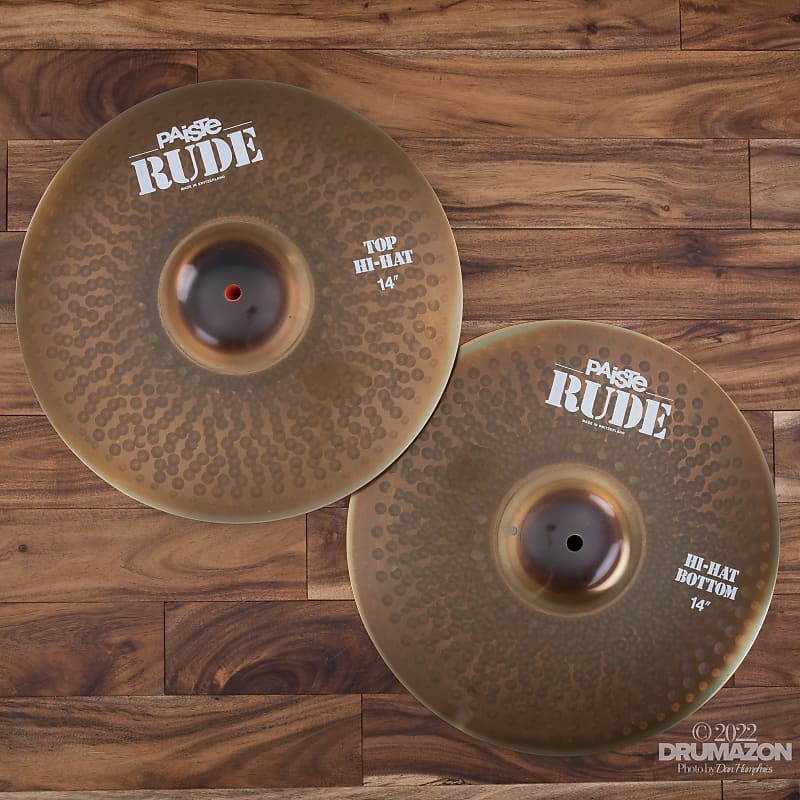 PAISTE 14" RUDE HI-HAT CYMBALS (PAIR) | Reverb