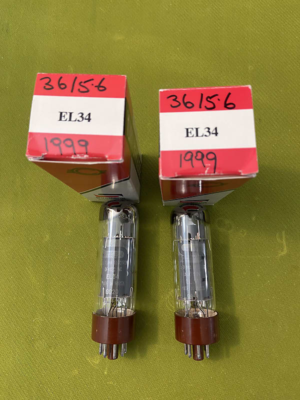 Platinum Matched pair EL34 SED Winged "C", St Petersburg | Reverb