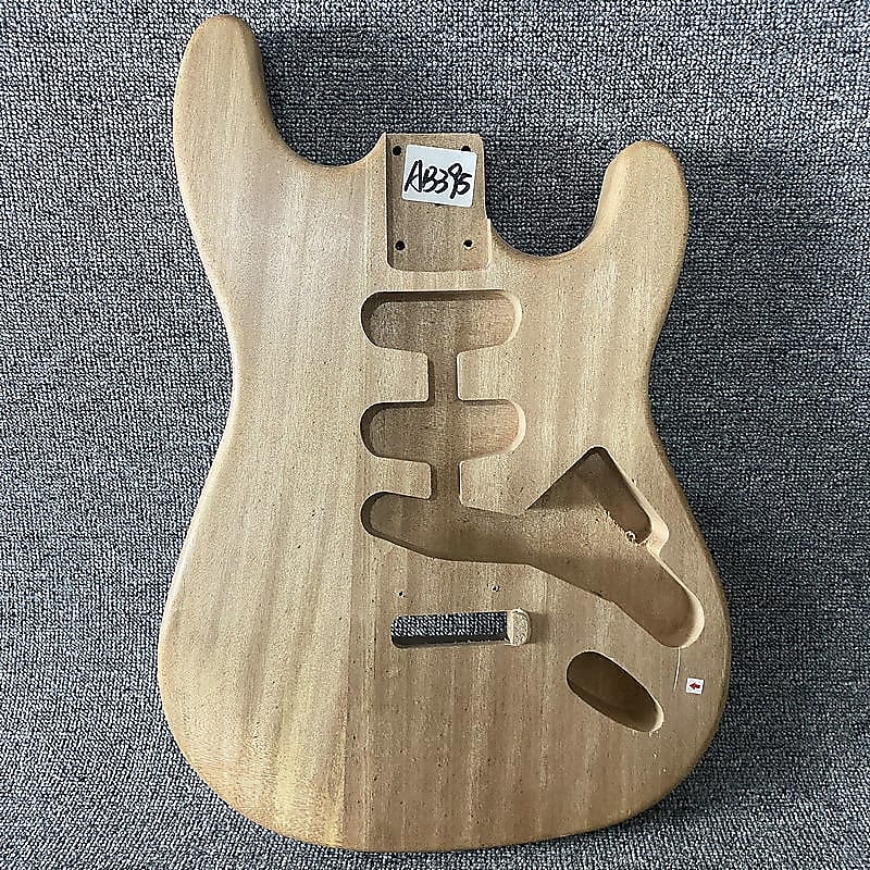 Solid Mahogany Wood Stratocaster Strat Style Guitar Body DIY | Reverb