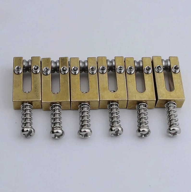 Brass Materiel Guitar Strat Style Bridge Tremolo Roller | Reverb