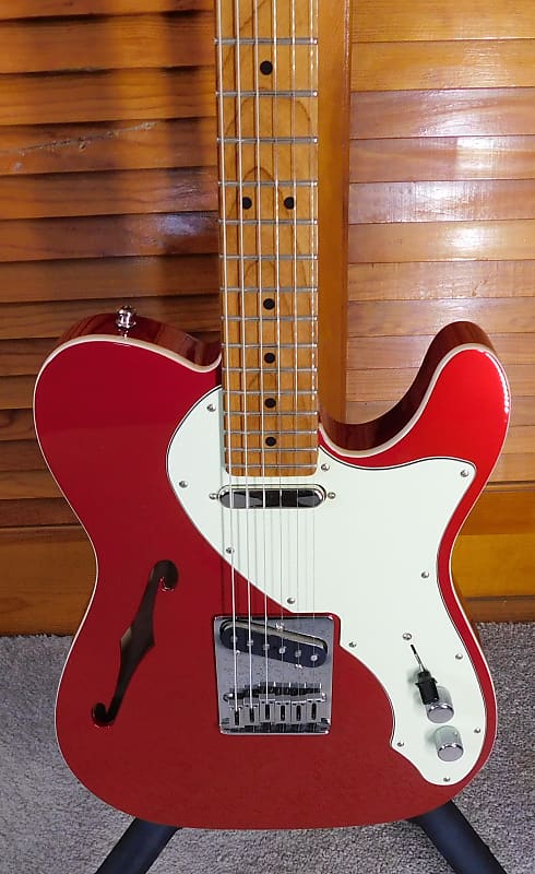 2020 Fender Deluxe Telecaster Thinline Candy Apple Red | Reverb
