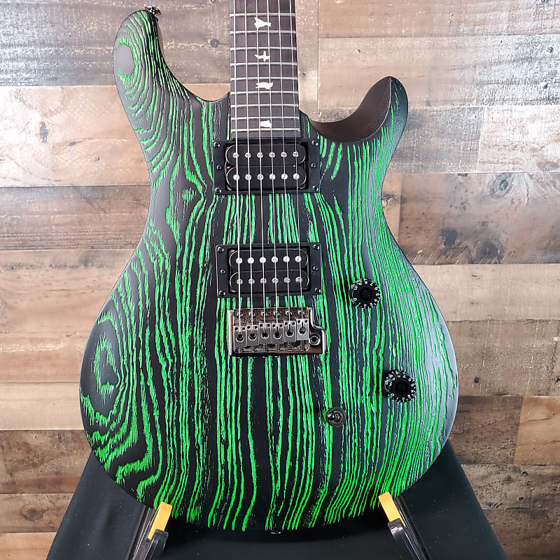 PRS SE Sandblasted CE 24, Sandblasted Green, Gig Bag, Free | Reverb