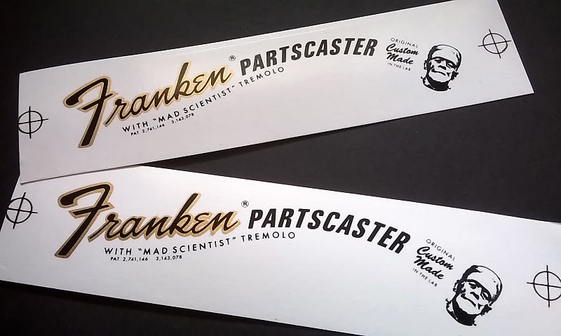 Franken Partscaster 70s Two Guitar Headstock Waterslide | Reverb