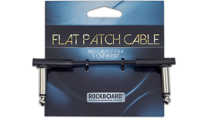 RockBoard Flat Patch CAB-PC-F-5-BLK - câble pach 5 cm noir | Reverb