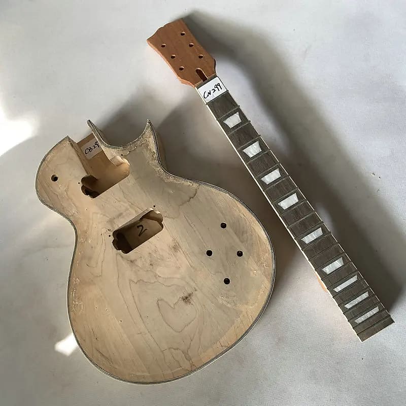 Maple Top Guitar Body with Mahogany Neck Set | Reverb