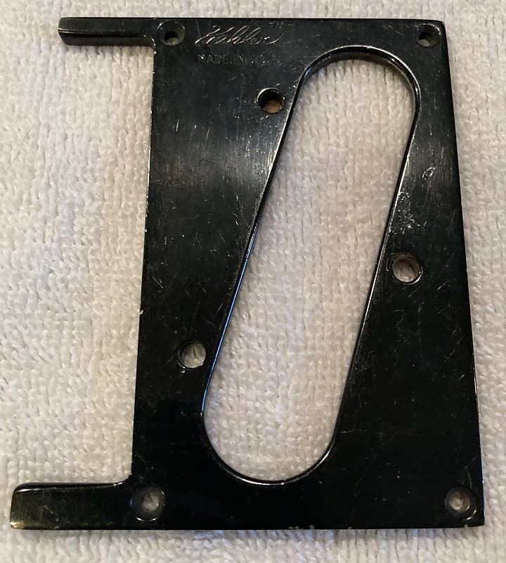 Kahler Tremelo Bridge Tele Pickup Mounting Plate - Black | Reverb