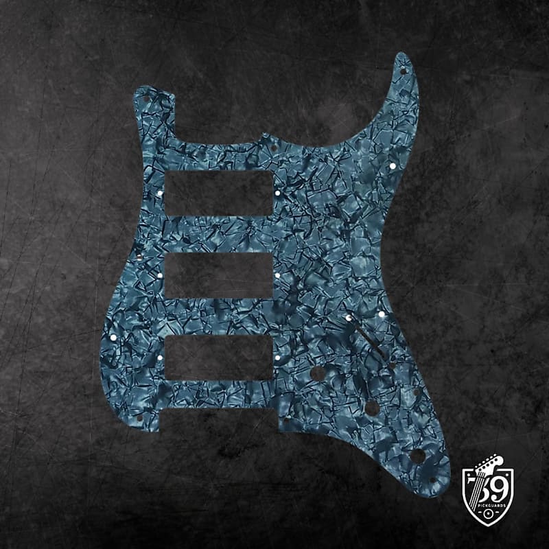 4 Ply Black Pearl Strat HHH Minihumbuckers Pickguard | Reverb