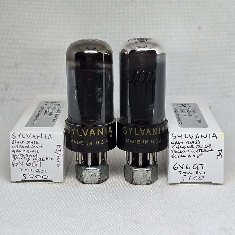 Sylvania 6V6GT Chrome Dome Tall Boy Gray Glass Almost | Reverb