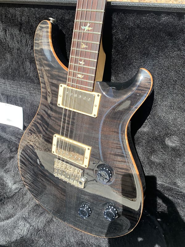 PRS CE22 Grey Black wide fat neck with RARE bird inlay and | Reverb