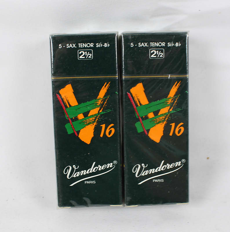 Vandoren V16 Tenor Sax Reeds#2 1/2 5 Reeds (2 Pack) SR7225 | Reverb