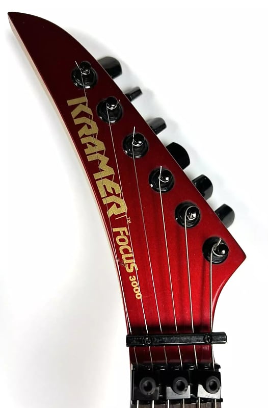 1980s Kramer Focus 3000 Candy Apple Red Lefty Electric Guitar | Reverb