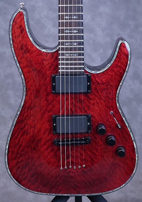 Schecter Hellraiser Electric Guitar Red Transparent Finish - | Reverb