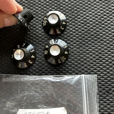 1974 Fender Telecaster Deluxe Black Knobs Set | Reverb