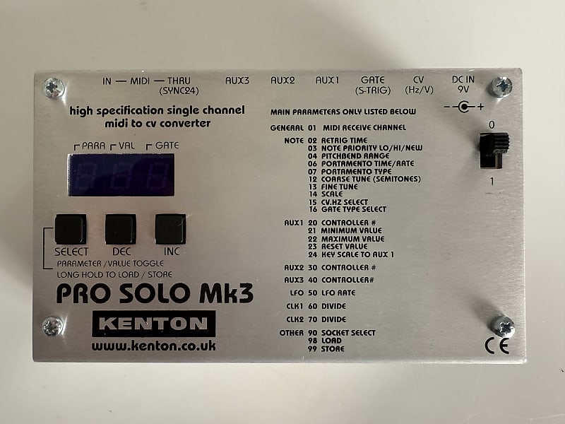 Kenton Pro Solo mk3 MIDI to CV Converter - Mint | Reverb