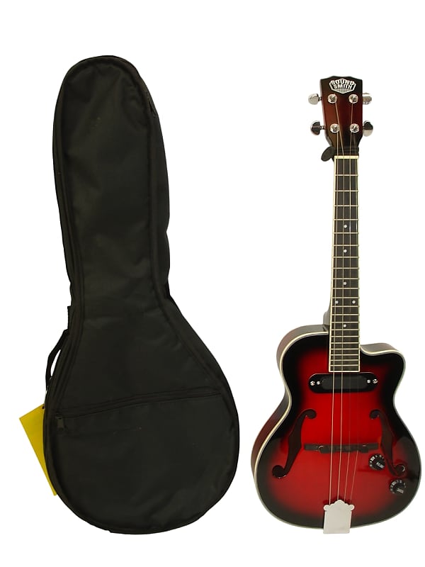 Sound Smith Hollow Body Steel String Electric Ukulele, Cherry | Reverb