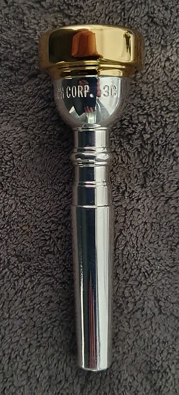 VINCENT BACH CORP. 3C trumpet mouthpiece, 24K gold plated | Reverb