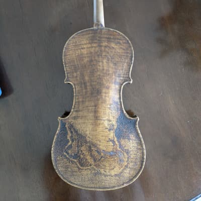 Carved art Violin 1940's - Natural | Reverb