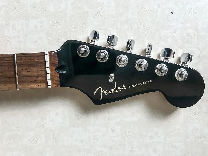 Genuine Fender Standard Strat FSR Guitar Neck Black Headstock | Reverb