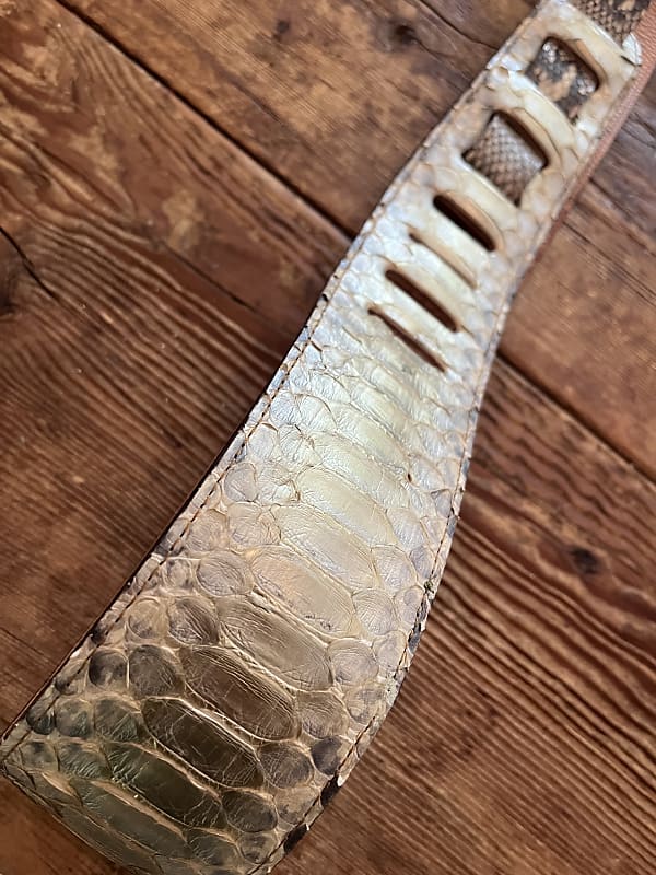Python Leather Guitar Strap Unbranded - Python/Leather snake | Reverb