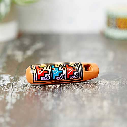 Ceramic Painted Flute Pendant | Reverb