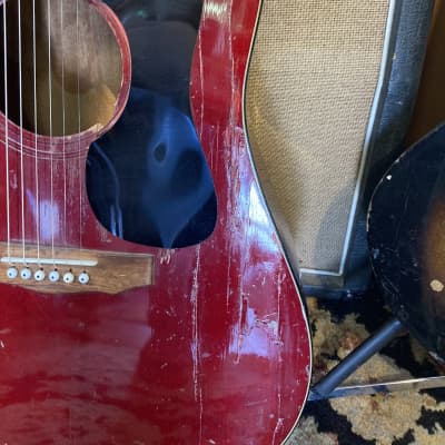 Guild D25 Dreadnought Acoustic 1980 - Cherry | Reverb