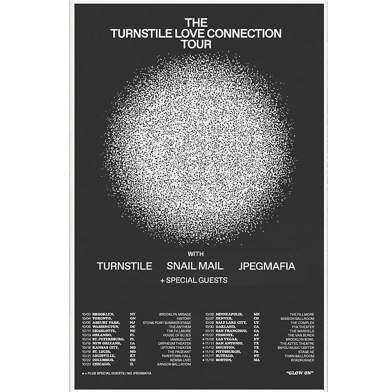 TURNSTILE The Love Connection Tour 2022 Ltd Ed RARE Poster | Reverb