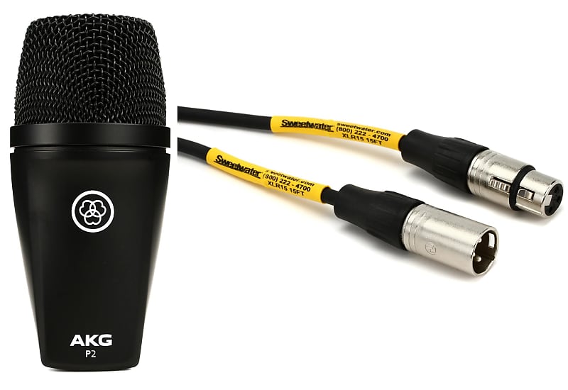 AKG Perception P2 Cardioid Dynamic Bass Microphone Bundle | Reverb