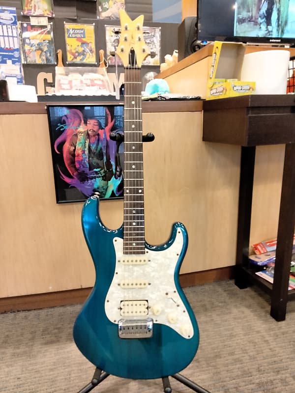 Dean Strat Style 1980's Greenish Blue | Reverb