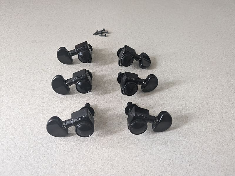 Grover 3x3 - Black Locking Tuners | Reverb