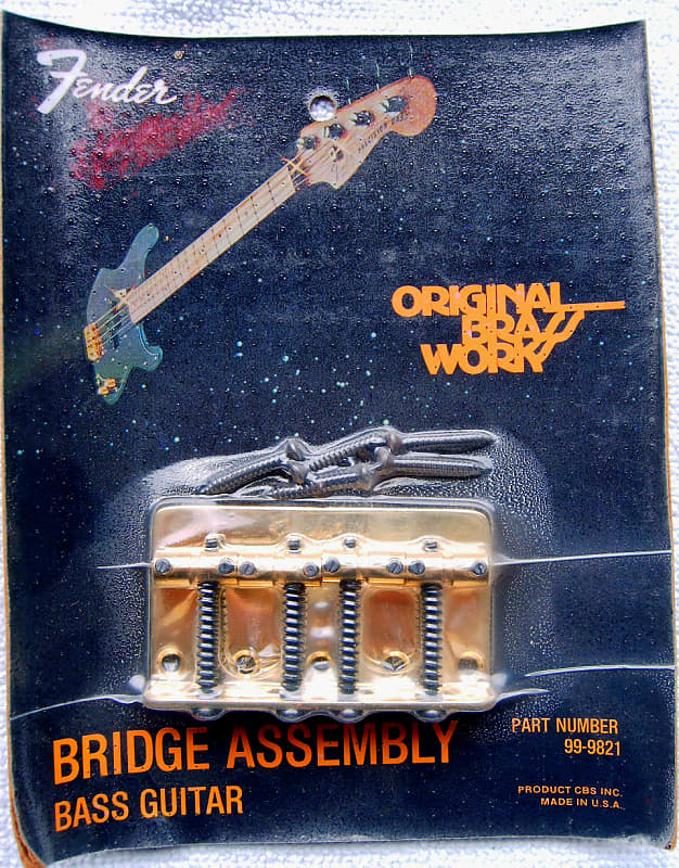 Fender Precision Bass Bridge Assembly - brass - NOS from late | Reverb