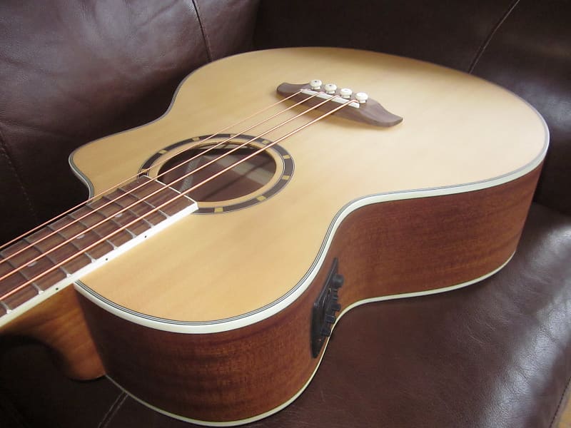 Ortega D7CE-4 Acoustic Electric Bass Deep Series 7 4-String | Reverb