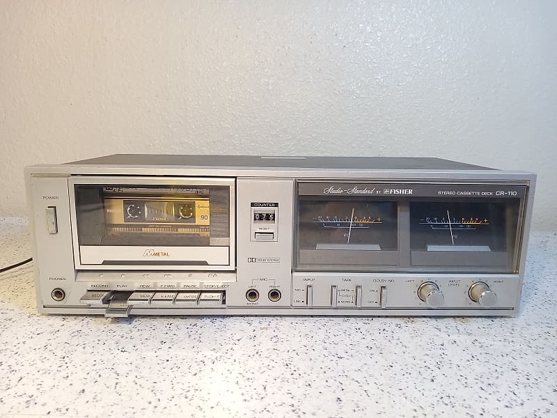 Fisher CR-110 Cassette Tape Deck Vintage 80s Japan Silver | Reverb