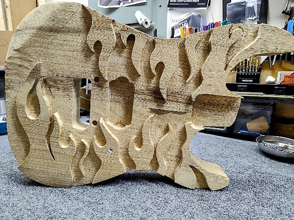 FLAME ROUTED CNC GUITAR BODY | Reverb UK