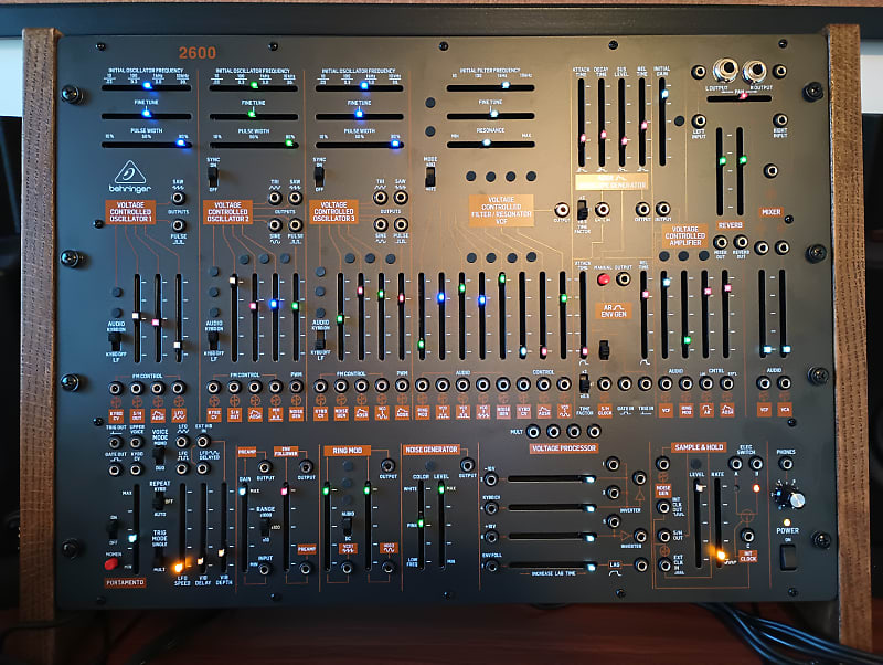Behringer 2600 Semi-Modular Analog Synth with Oak Stand | Reverb