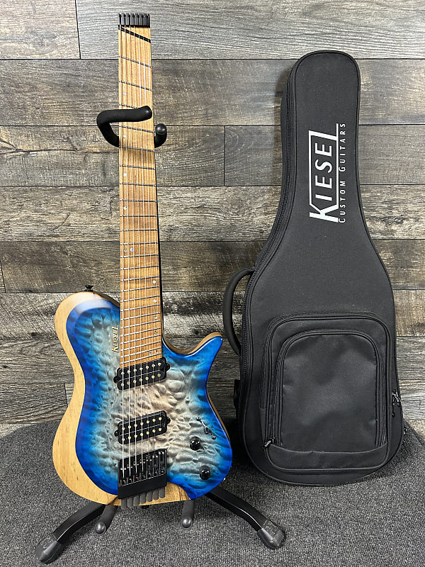 Kiesel Zeus 7-String Translucent Sapphire Blue Electric | Reverb