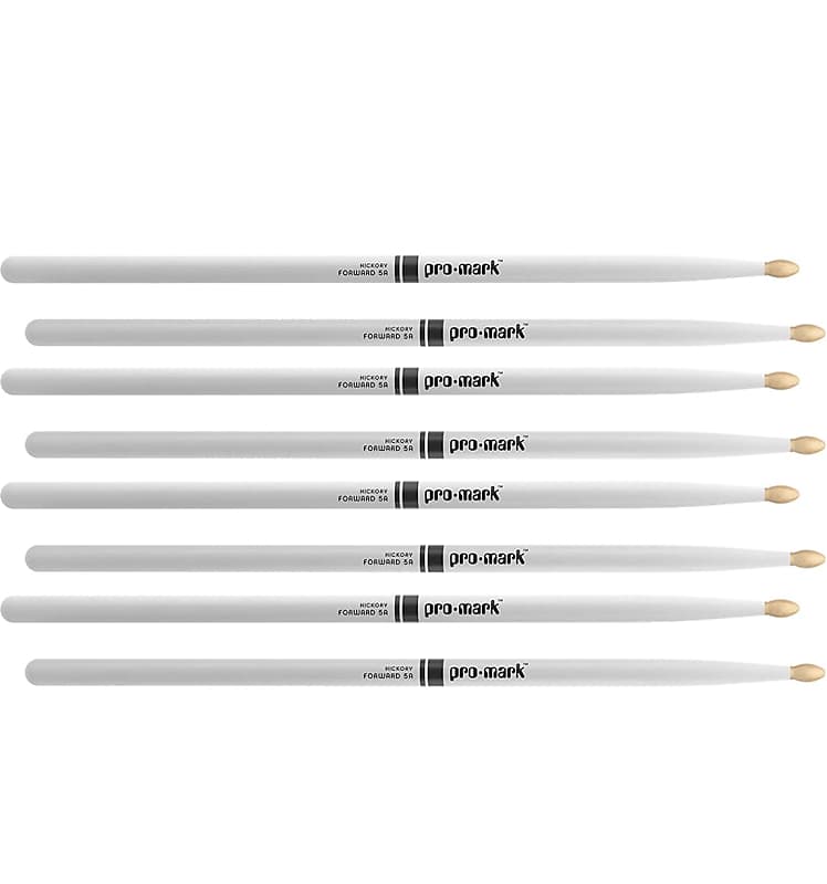 4 PACK ProMark Classic Forward 5A Painted White Hickory | Reverb