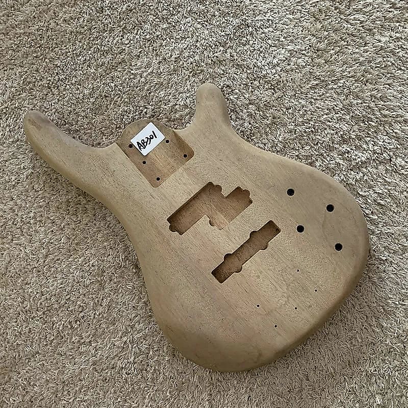 Mahogany Wood 5 String Bass Guitar Solid Body | Reverb