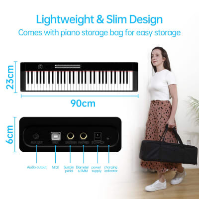 TERENCE Piano Keyboard 61 Keys with Stand Digital | Reverb Deutschland