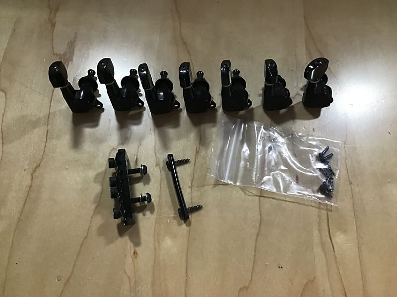 Ibanez & Gotoh 7 string - Black Tuners, Locking Nut, Retainer | Reverb