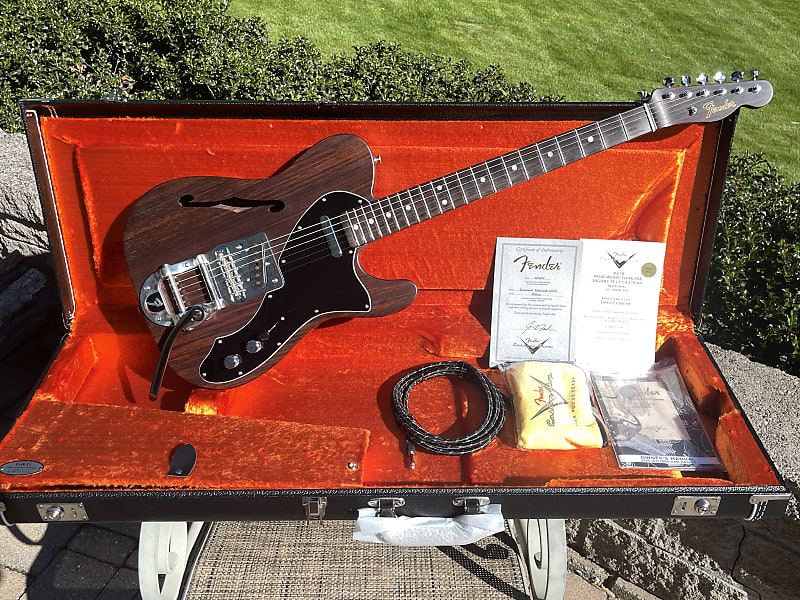 Fender Custom Shop Masterbuilt Rosewood Thinline Bigsby Tele! | Reverb